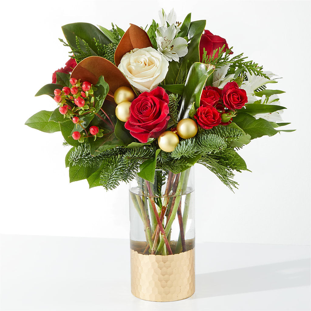 Joy & Jolly Bouquet – red, white flower arrangement | Havre, MT | Milam ...